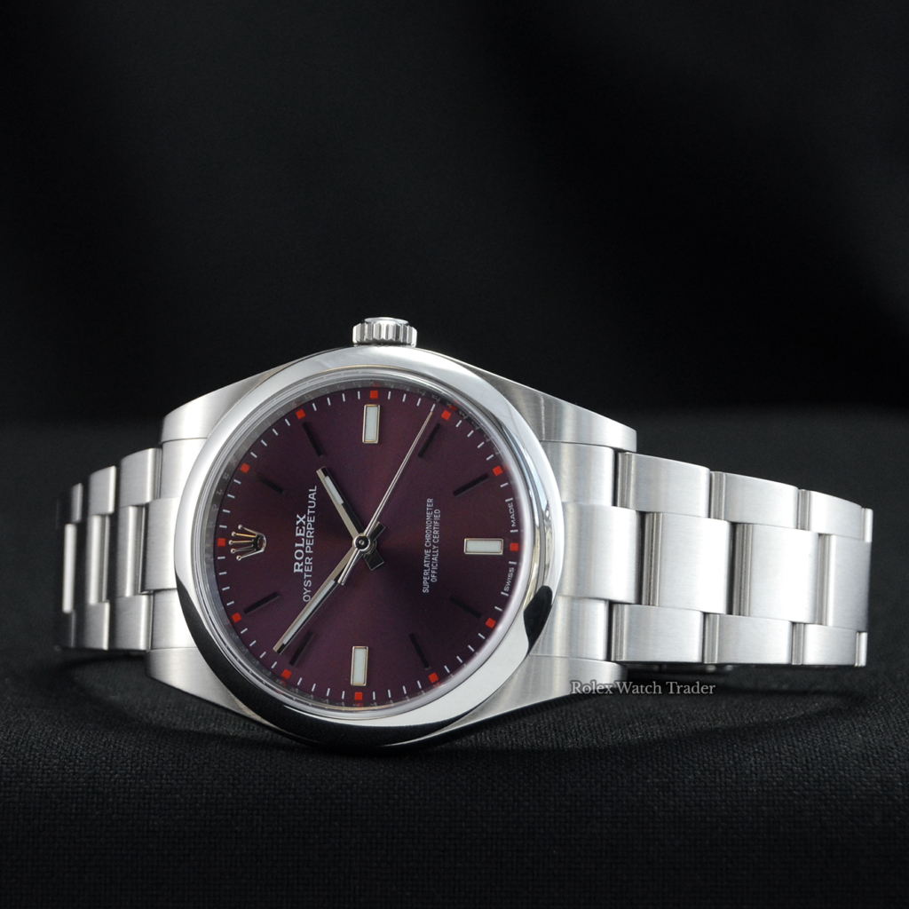 Buy Rolex Oyster Perpetual 39 114300 Red Grape Dial • Rolex Watch Trader